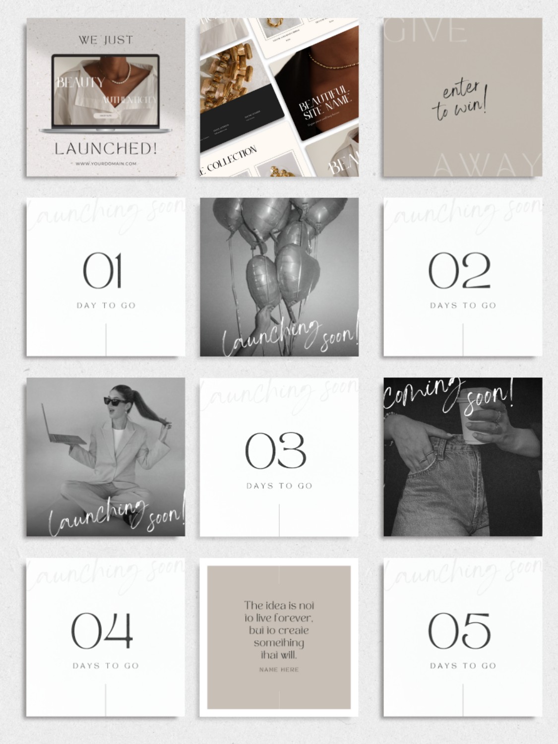 Customizable IG Launch Template (Canva Freebie) - brookegarwood.com